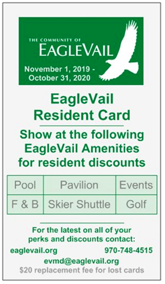 Resident Cards | The Community of EagleVail, CO 81620